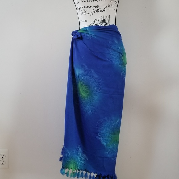 Swim | Turtle Batik Royal Blue Beach Wrap Sarong | Poshmark